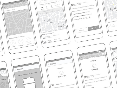Bus Assist Wireframes by Vidyashree Todakar on Dribbble