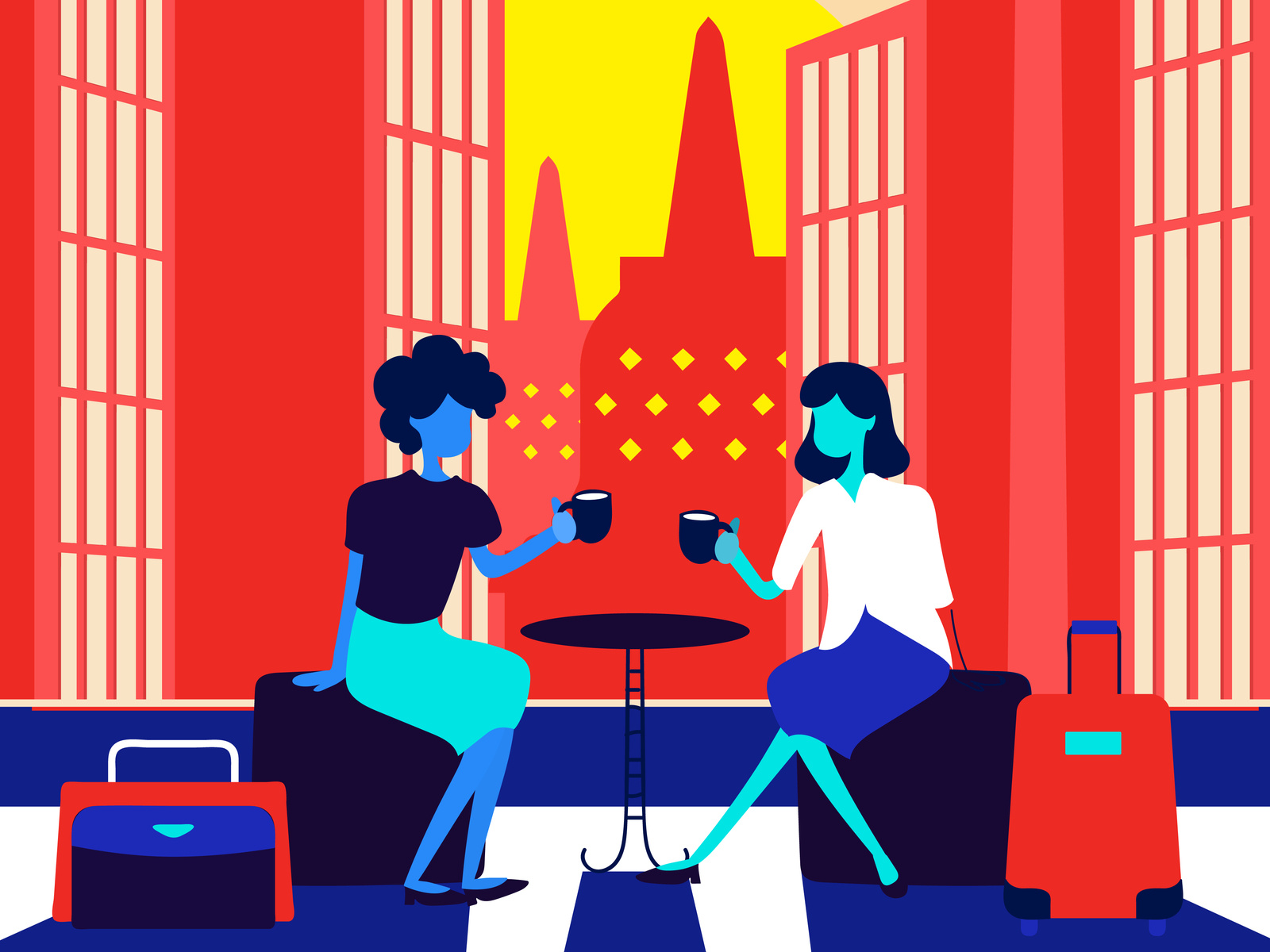 Illustration for OYO Hiring Poster by Anjani P. on Dribbble