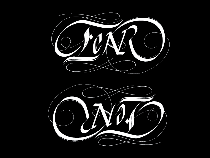 Fear Not - Ambigram Hand-lettering by Erin Stewart on Dribbble
