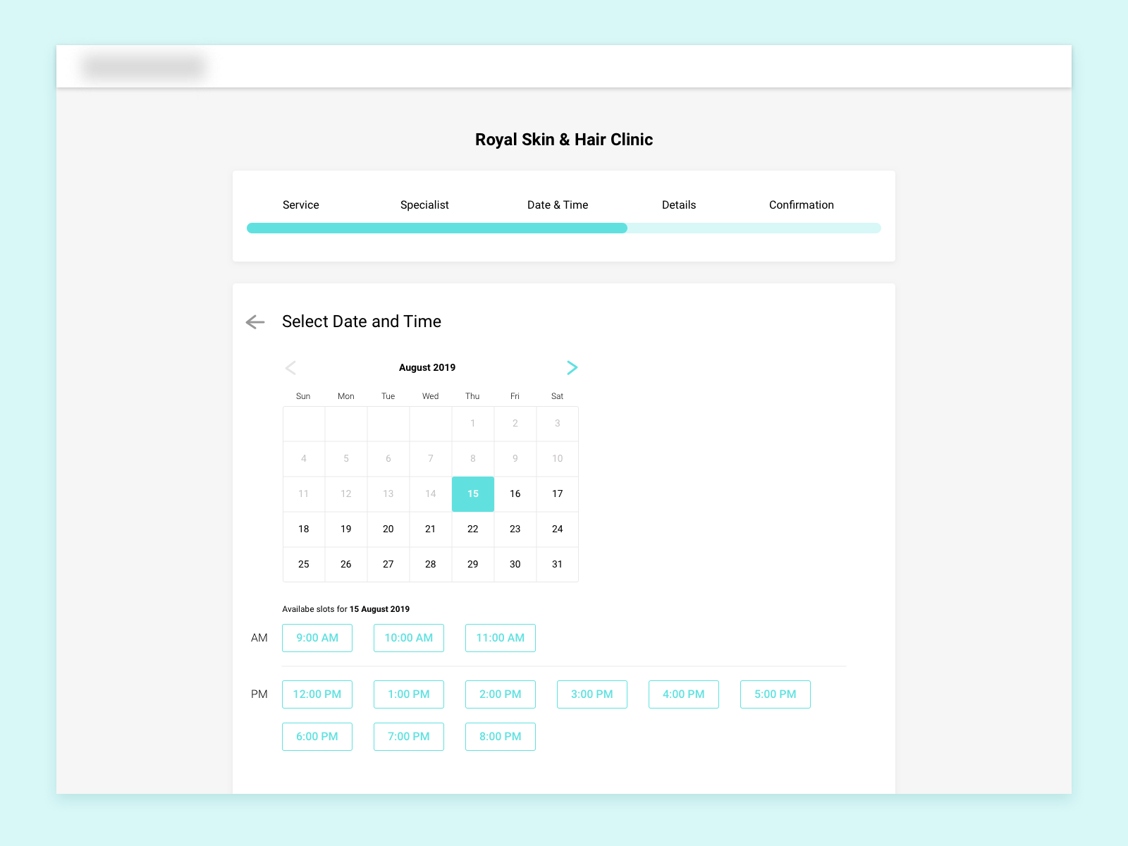 Appointment Booking - Date and time selection by Lakshmi Karuppiah on ...