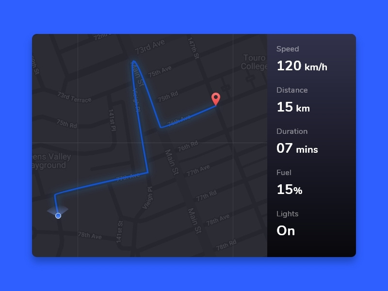 Car Interface - #dailyui - 034 by Hiten Rajgor on Dribbble
