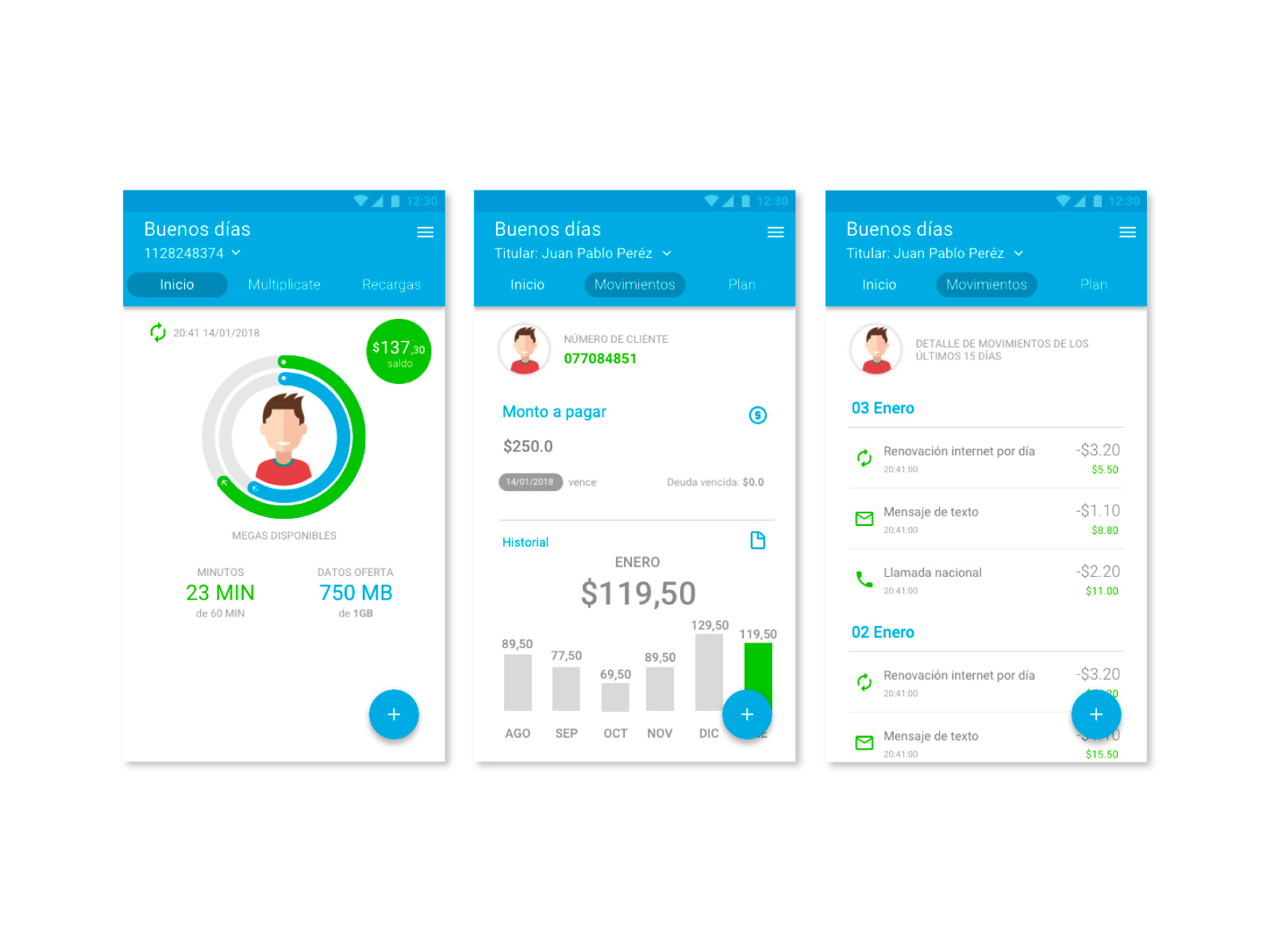 Movistar APP by Sofia Museri on Dribbble