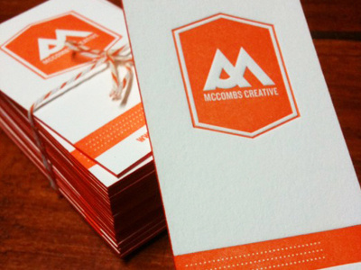 New Business Cards (letterpressed) by Adam McCombs on Dribbble