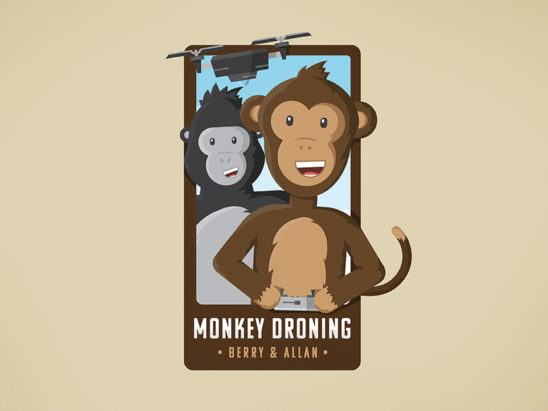 Monkey Droning Logo Design by Ricky Cale on Dribbble