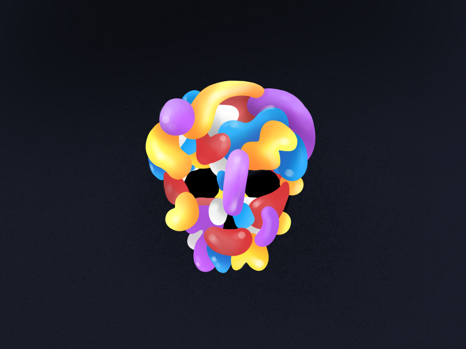 Rainbow Skull by Doryan Algarra on Dribbble