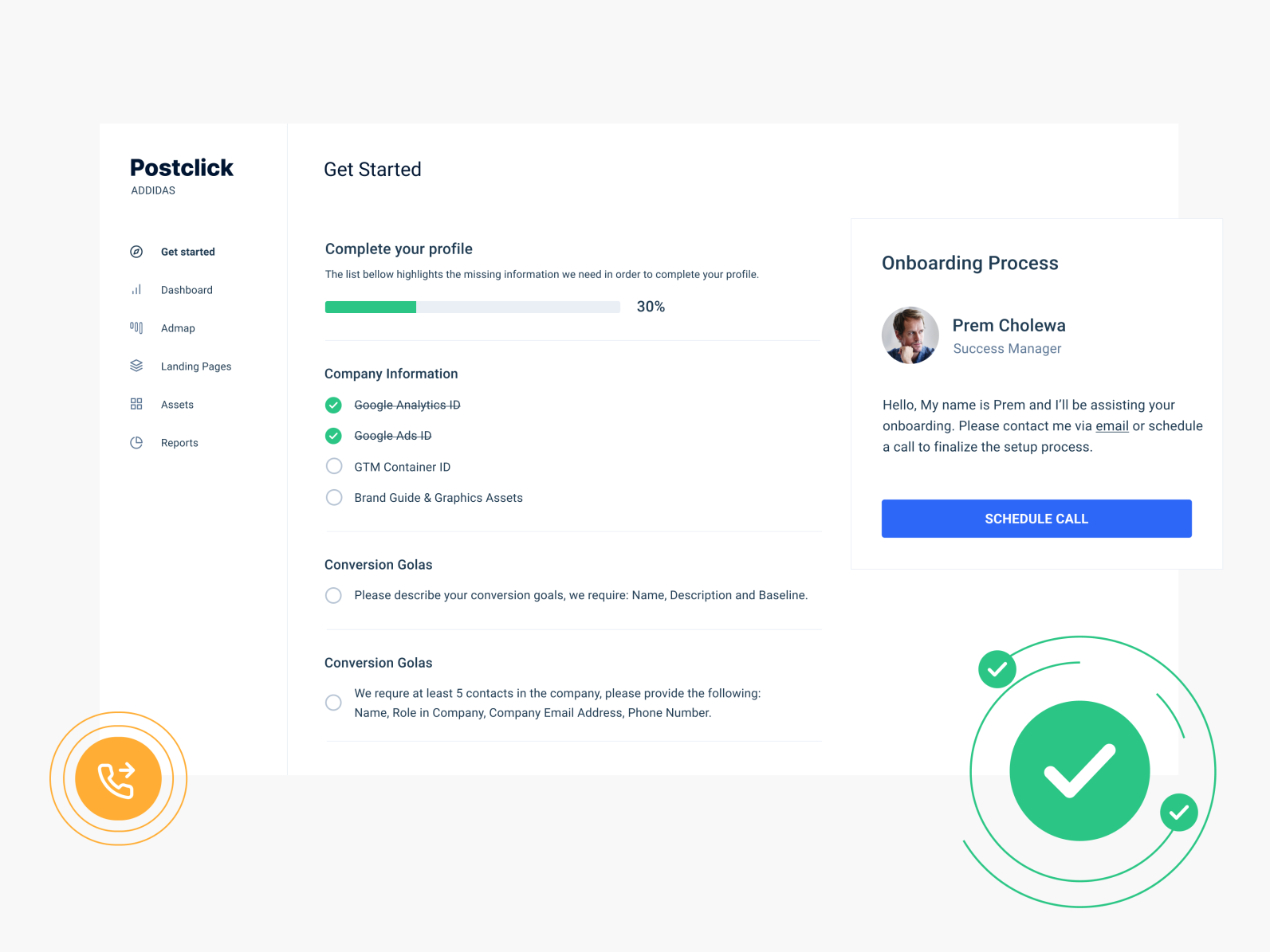 Postclick Get Started by Prem Cholewa on Dribbble