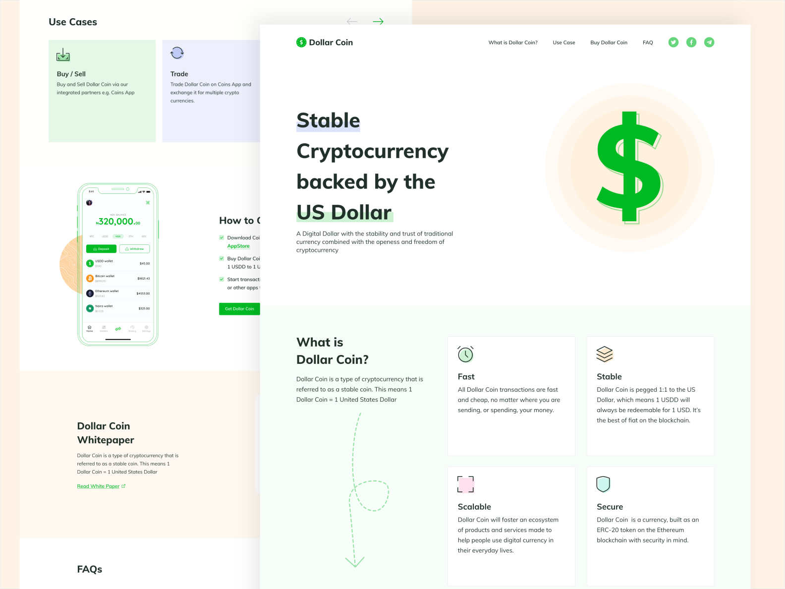 Dollar Coin Website by Adegoke Damola on Dribbble