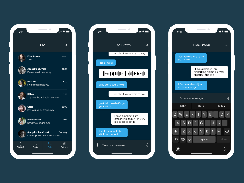 Messaging App by Adegoke Damola on Dribbble