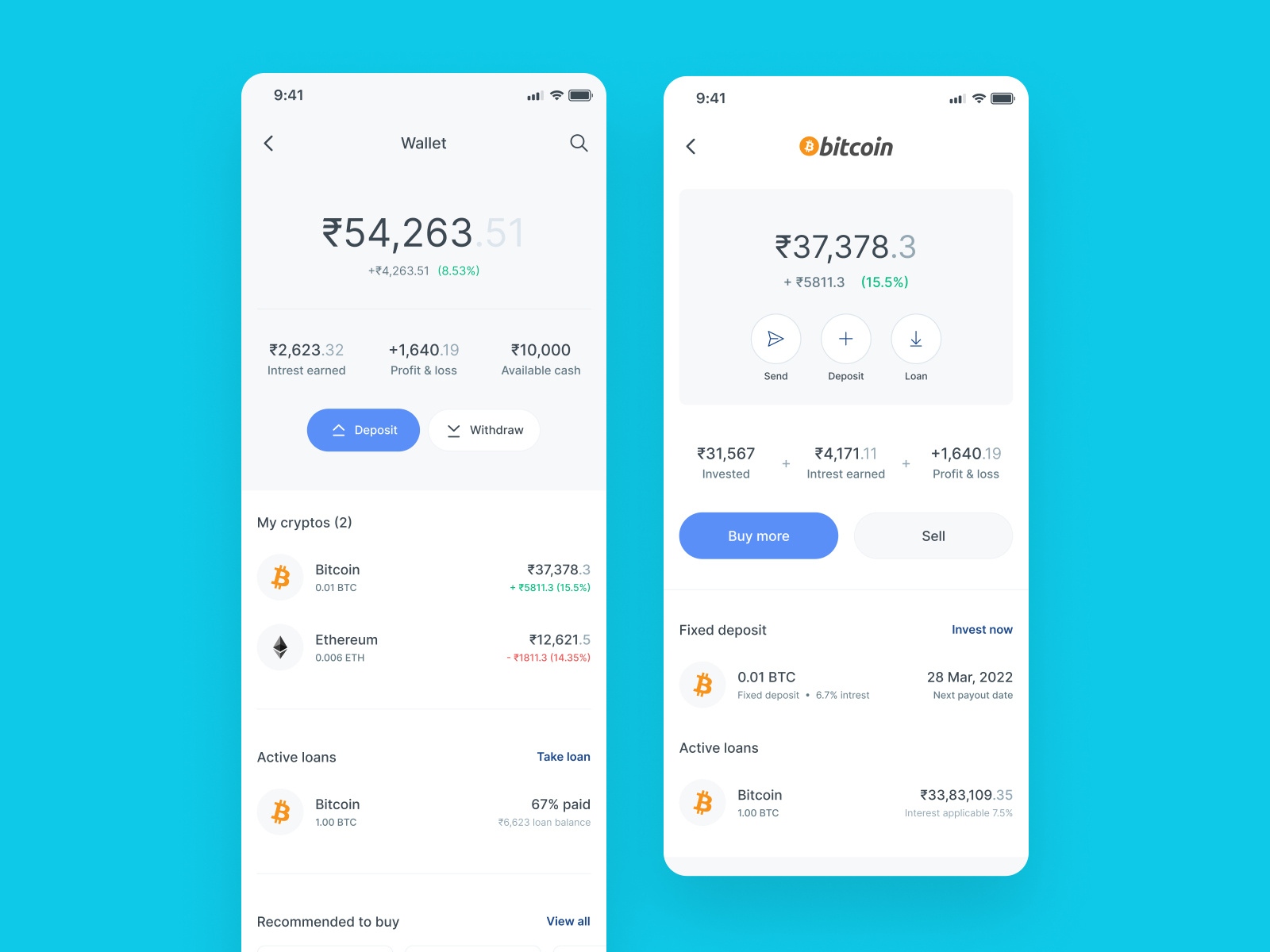 Vauld - banking to the crypto user by Umesh Dinde on Dribbble