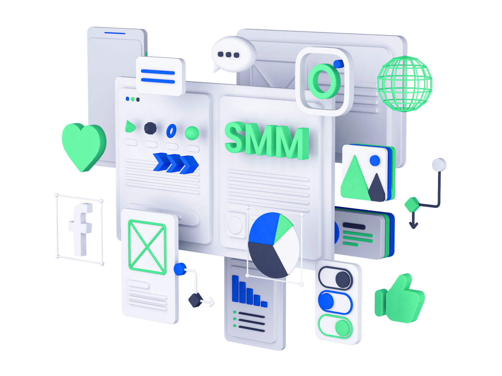 SMM process design 3-d illustration by Pavel on Dribbble