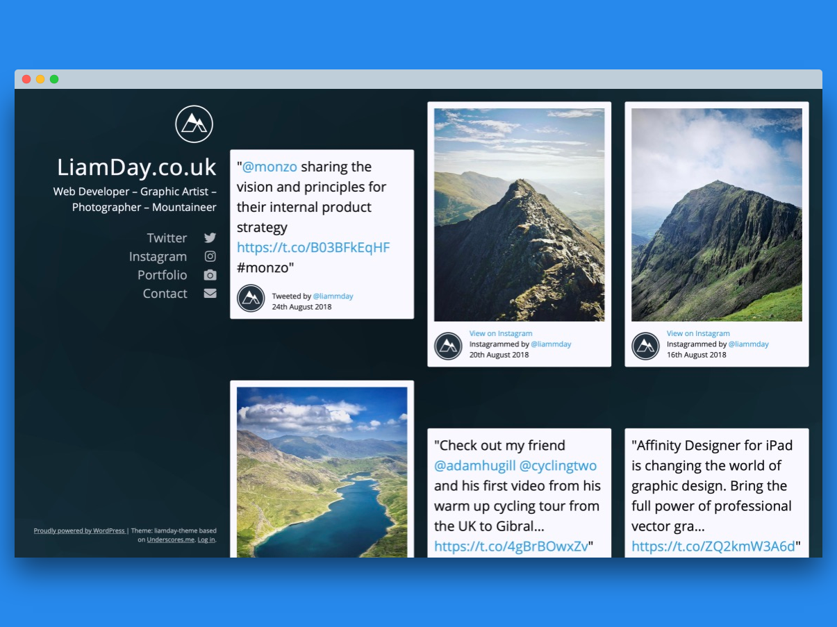 Portfolio Website CSS Grid by Liam Day on Dribbble
