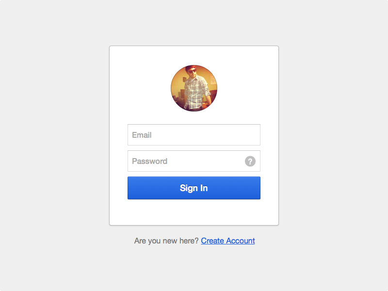 Simple Sign In by Chad Whitaker on Dribbble