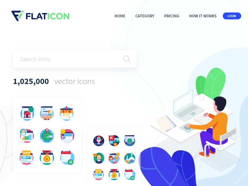 Flaticon Concept by Raj on Dribbble