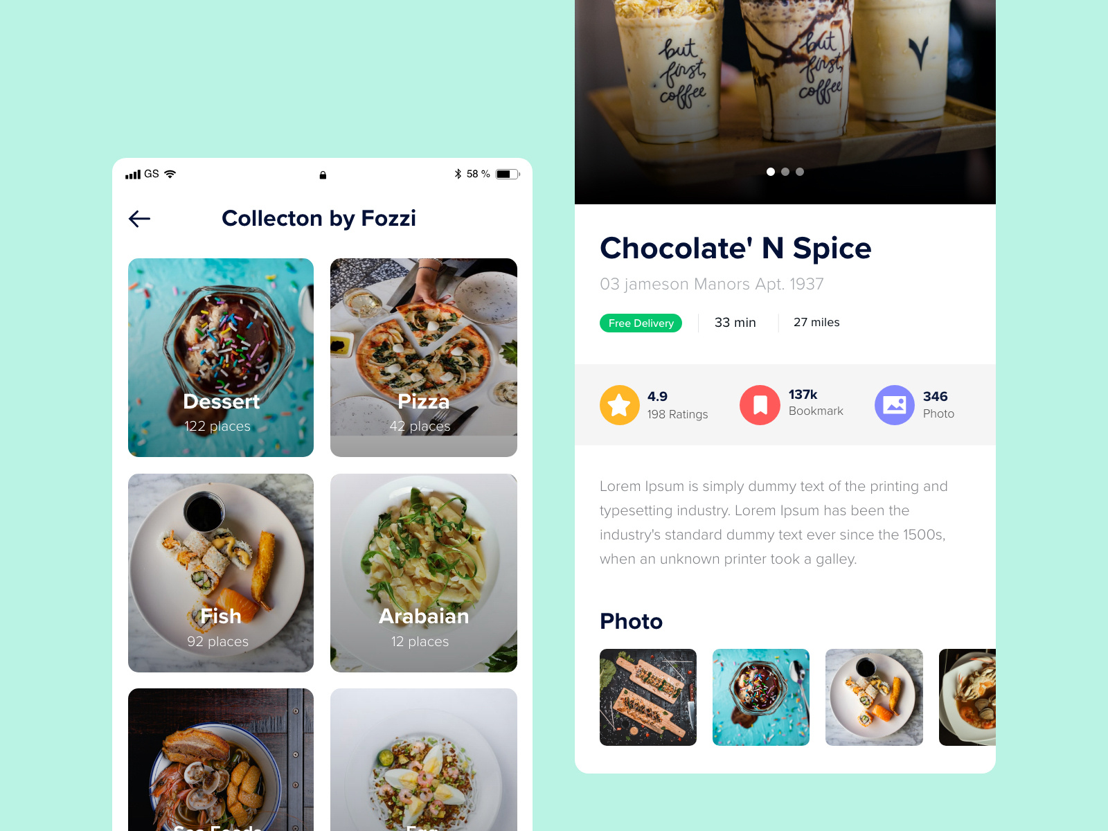 Food App Screen by Raj on Dribbble