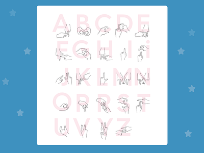 Hand Alphabet/Sign Language by Merve Gürel Us on Dribbble