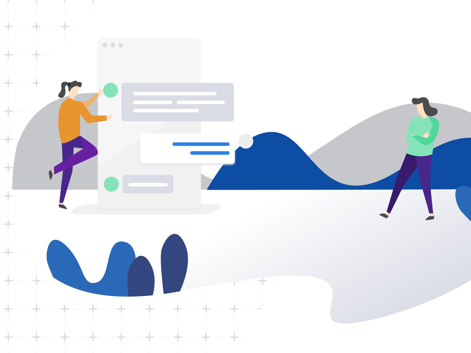 Chat - Landing Illustration Sketch by Merve Gürel Us for Pisano on Dribbble