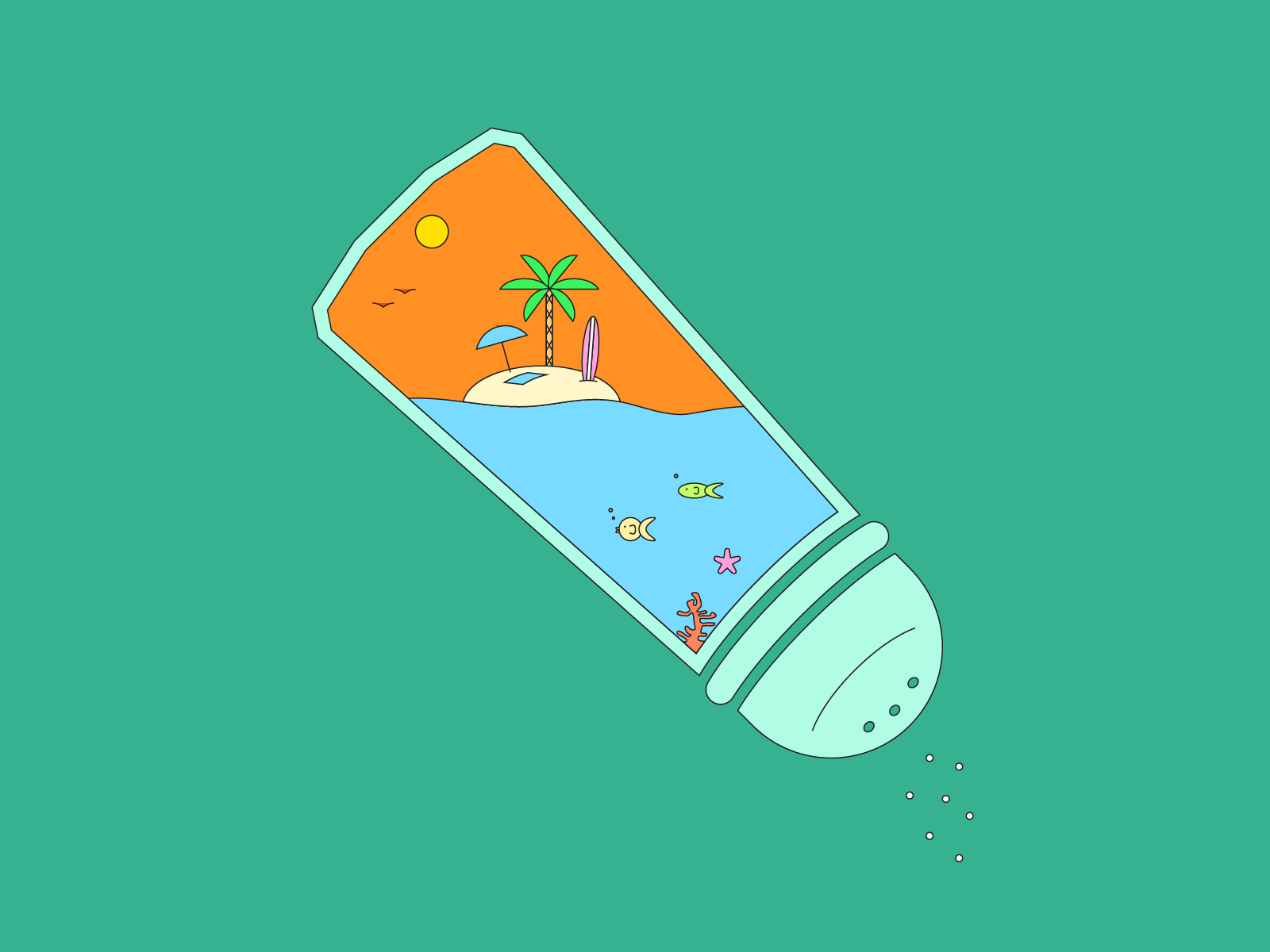 Summer Salt :) Teal by Rachel Wilkinson on Dribbble