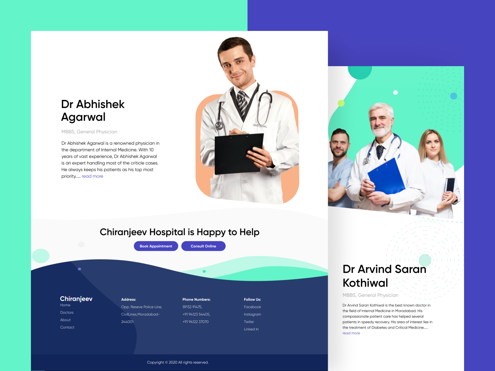 Doctors page by Salman Khaleel on Dribbble