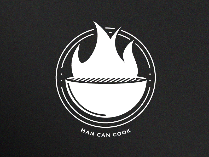 Man Can Cook Grilling Badge by Mitch Watts on Dribbble