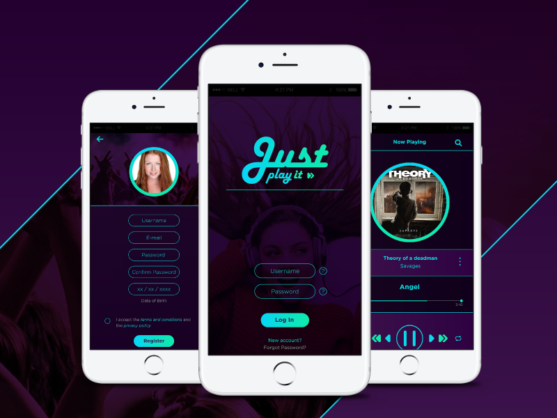 Just Play It - UI concept design by José Barreiro on Dribbble