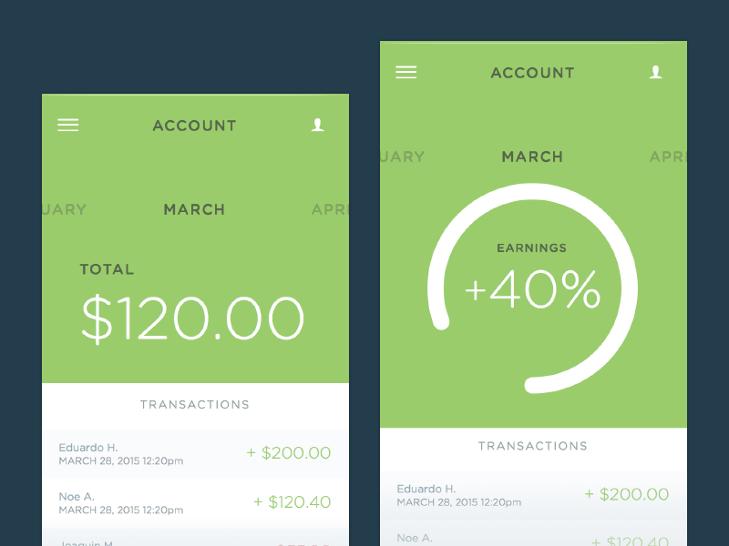 Money App Sketch by Eduardo Higareda on Dribbble