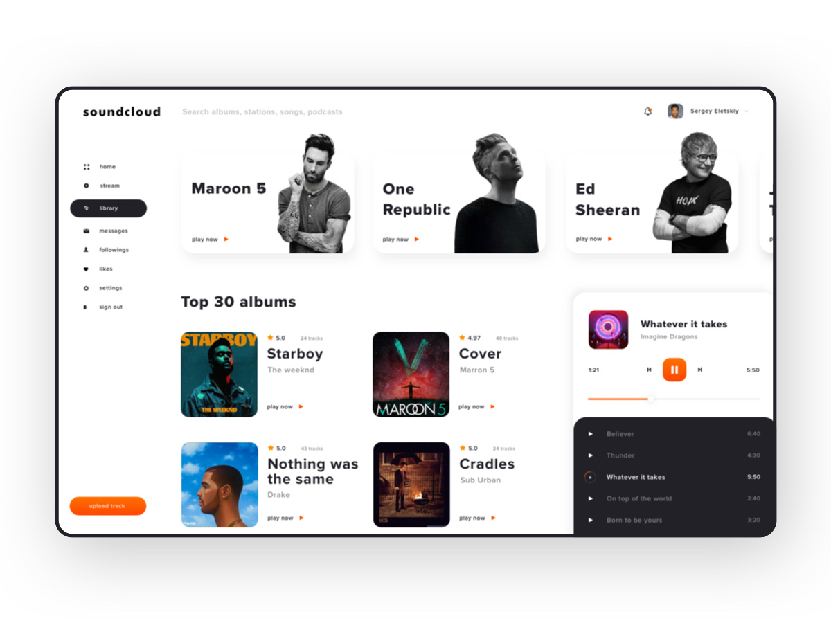 Dribbble - sound_cloud_concept.jpg by Sergey Eletskiy