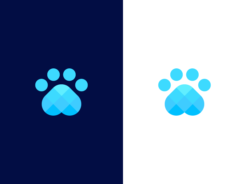 dog paw / logo design by Deividas Bielskis on Dribbble