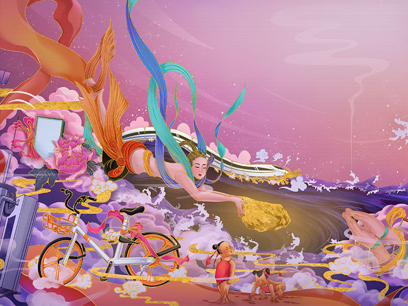 Nvwa creates the world by 土黄黄 on Dribbble