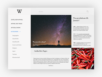 Wikipedia Redesign Desktop by Daniela on Dribbble