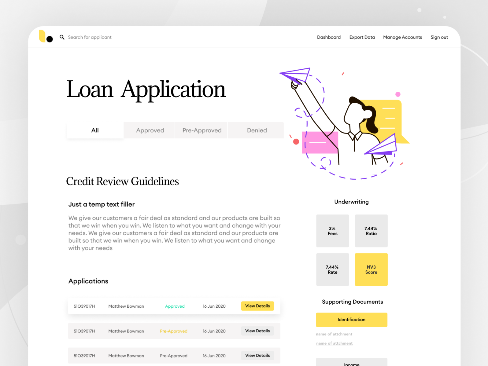 Online loan apply web UI by Shad Khan UI/UX on Dribbble