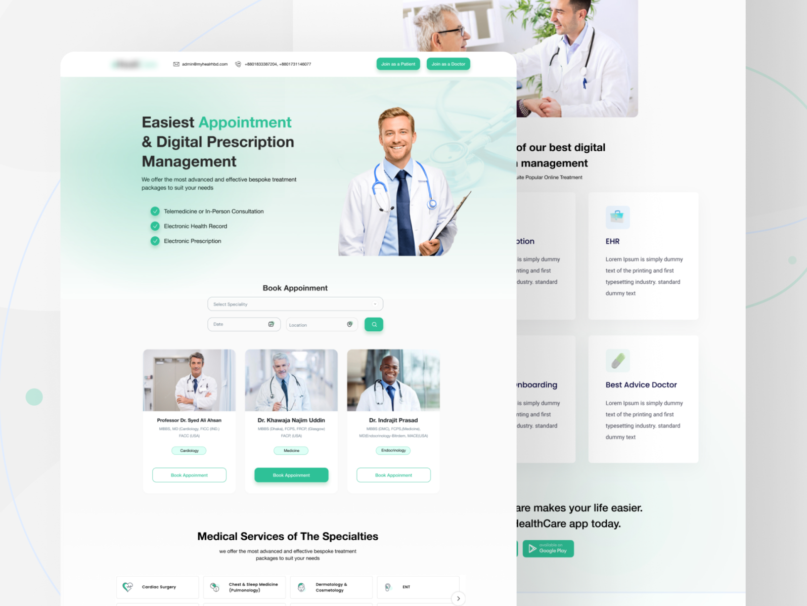 Online Healthcare Web UI by Shad Khan UI/UX on Dribbble