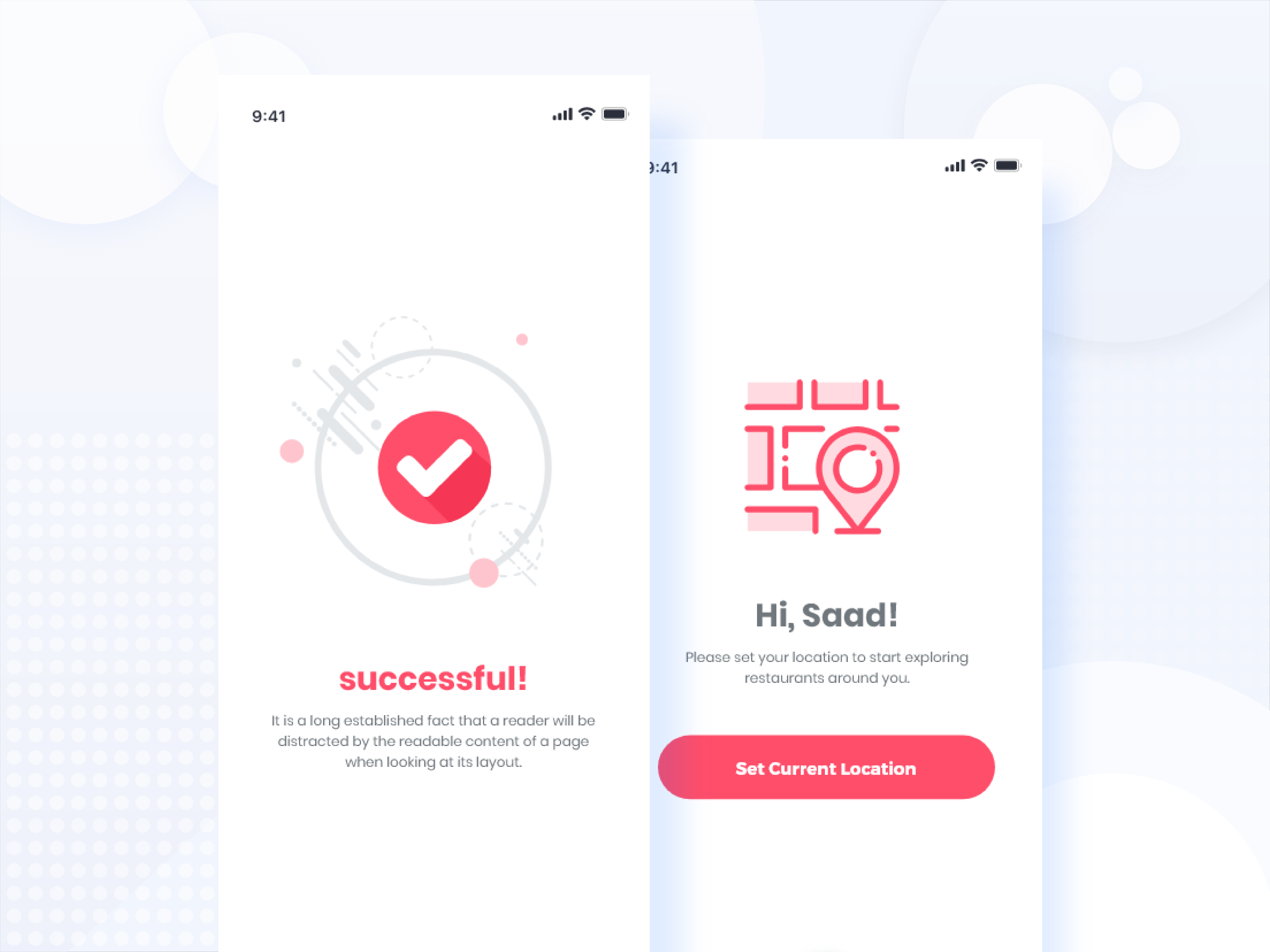 Success and location set UI by Saad Khan UI/UX on Dribbble