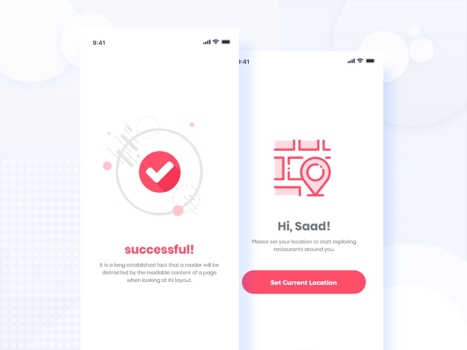 Success and location set UI by Shad Khan UI/UX on Dribbble