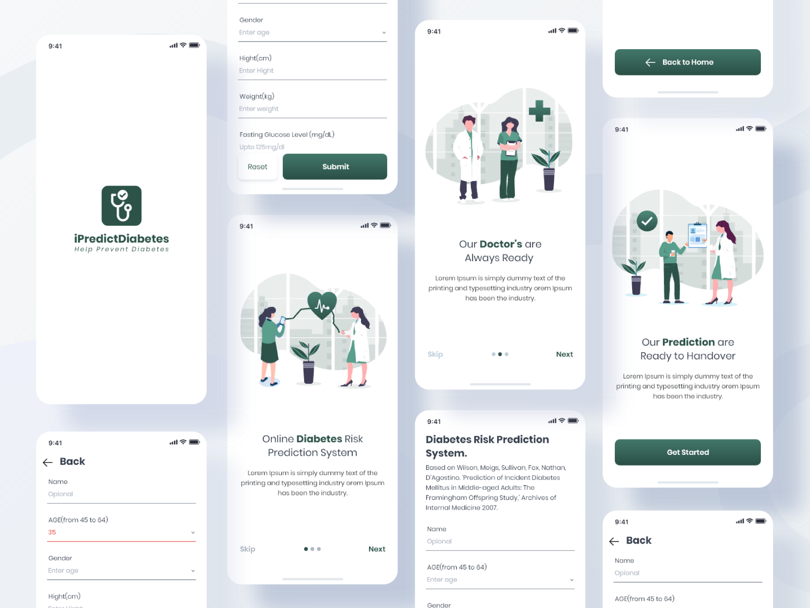 iPredict Diabetes App UI. by Shad Khan UI/UX on Dribbble