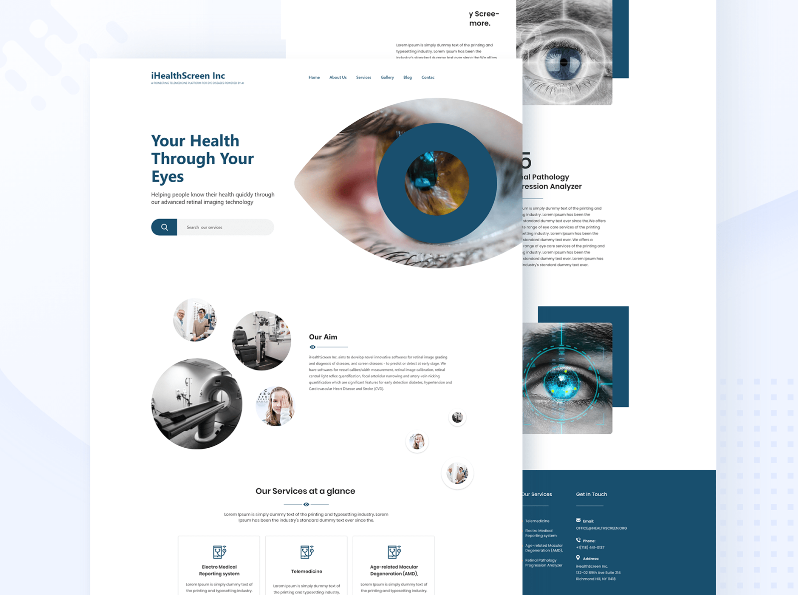Eye diseases medial template by Shad Khan UI/UX on Dribbble