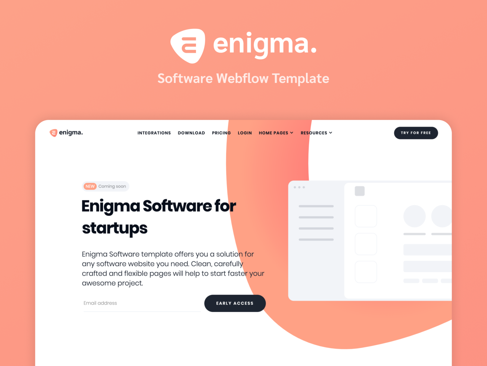 Enigma Software - Webflow template by Oleg Petrov on Dribbble