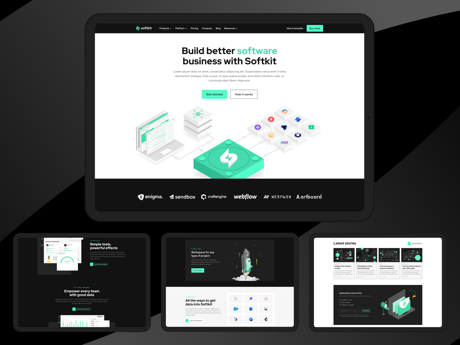 Softkit - Software, SaaS, Startup Webflow website template by Oleg ...