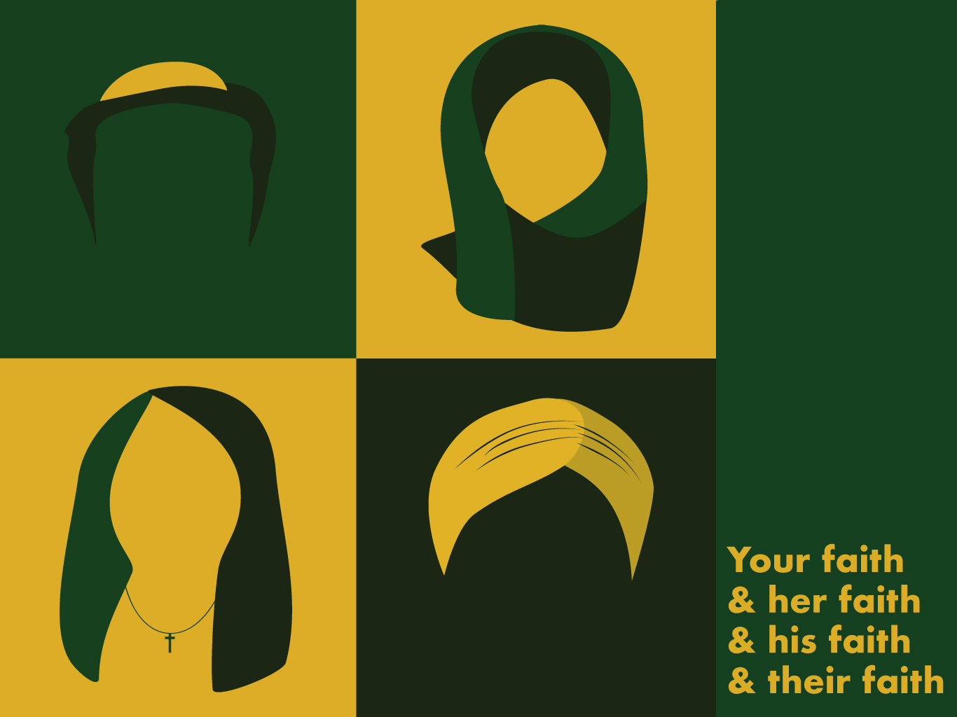 Interfaith Silhouettes by Maggie Griffin on Dribbble
