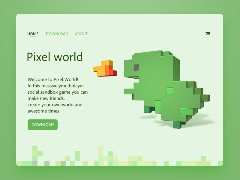 Pixels world by Chen Lingsu on Dribbble