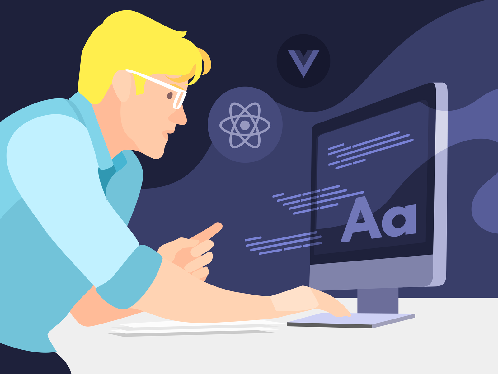 Front End Developer Illustration by Redwerk on Dribbble