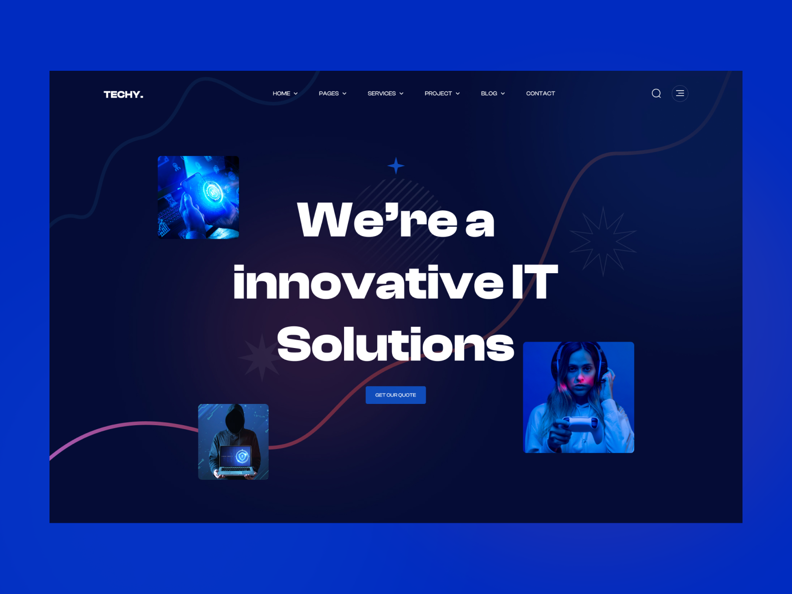 Techy IT - Header Concept by Hossain 👑 on Dribbble