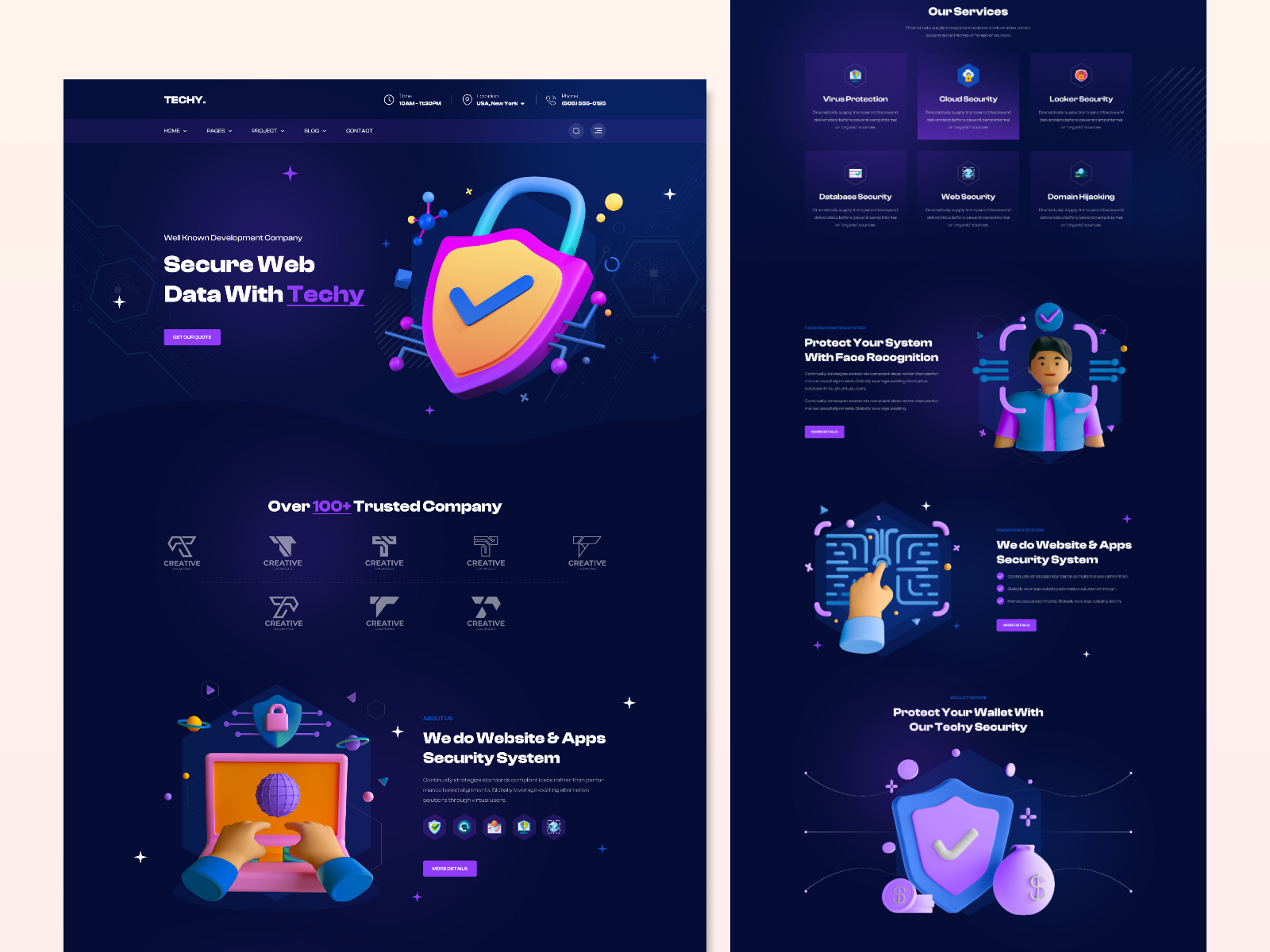 Web Security Landing Page by Hossain 👑 on Dribbble