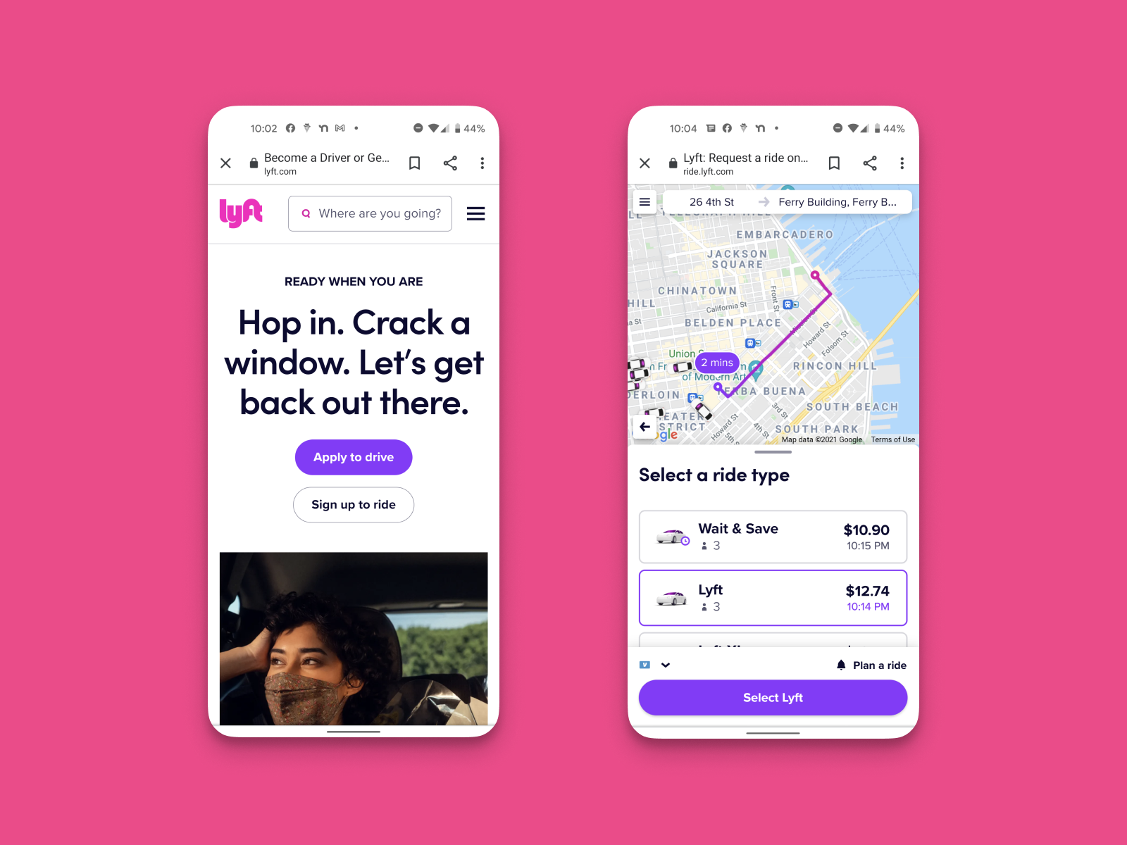 Lyft.com Search Bar & Web Mode Selector by 7 on Dribbble