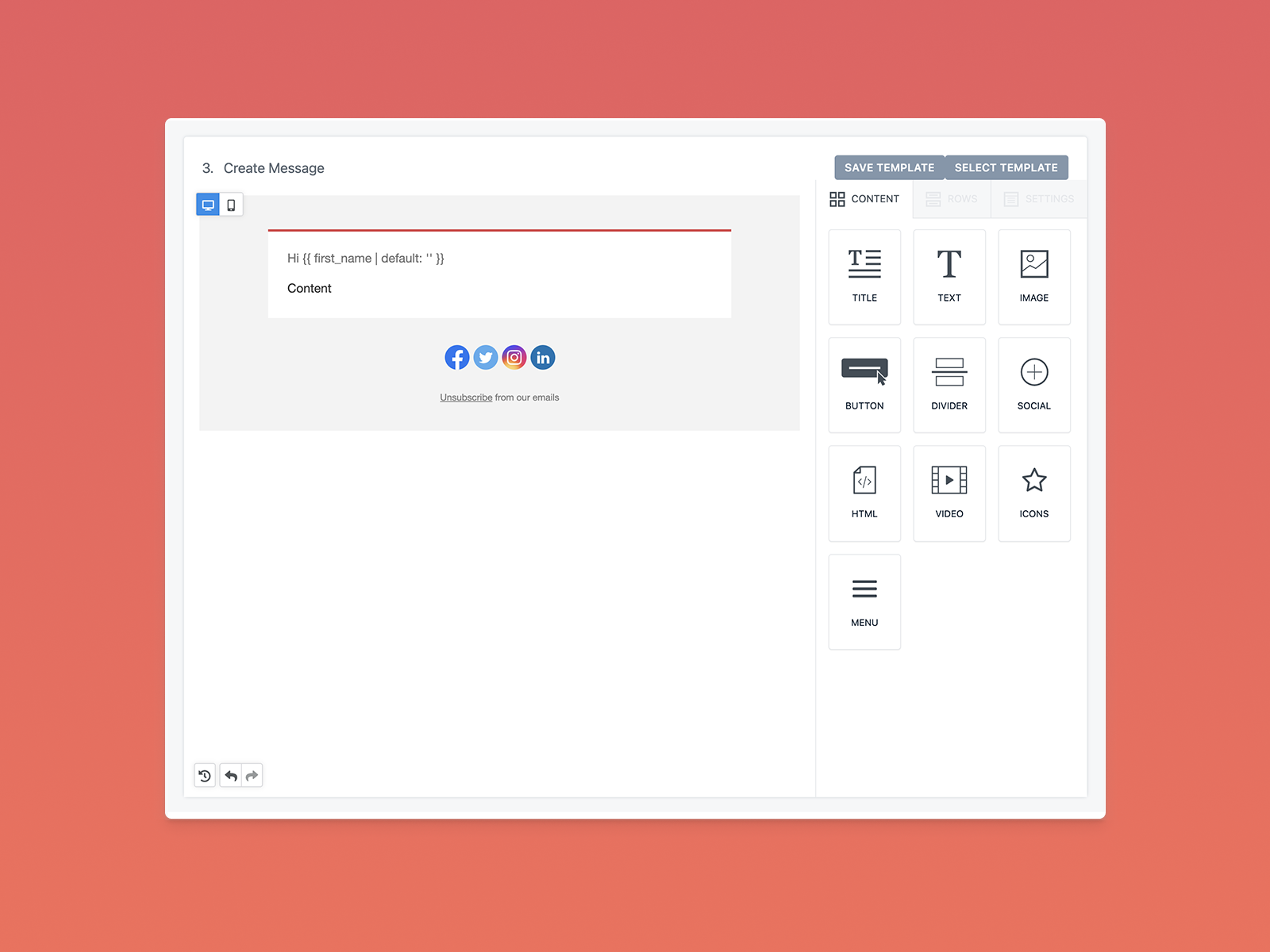 OneSignal Email Creator UI Refresh by 7 for OneSignal on Dribbble