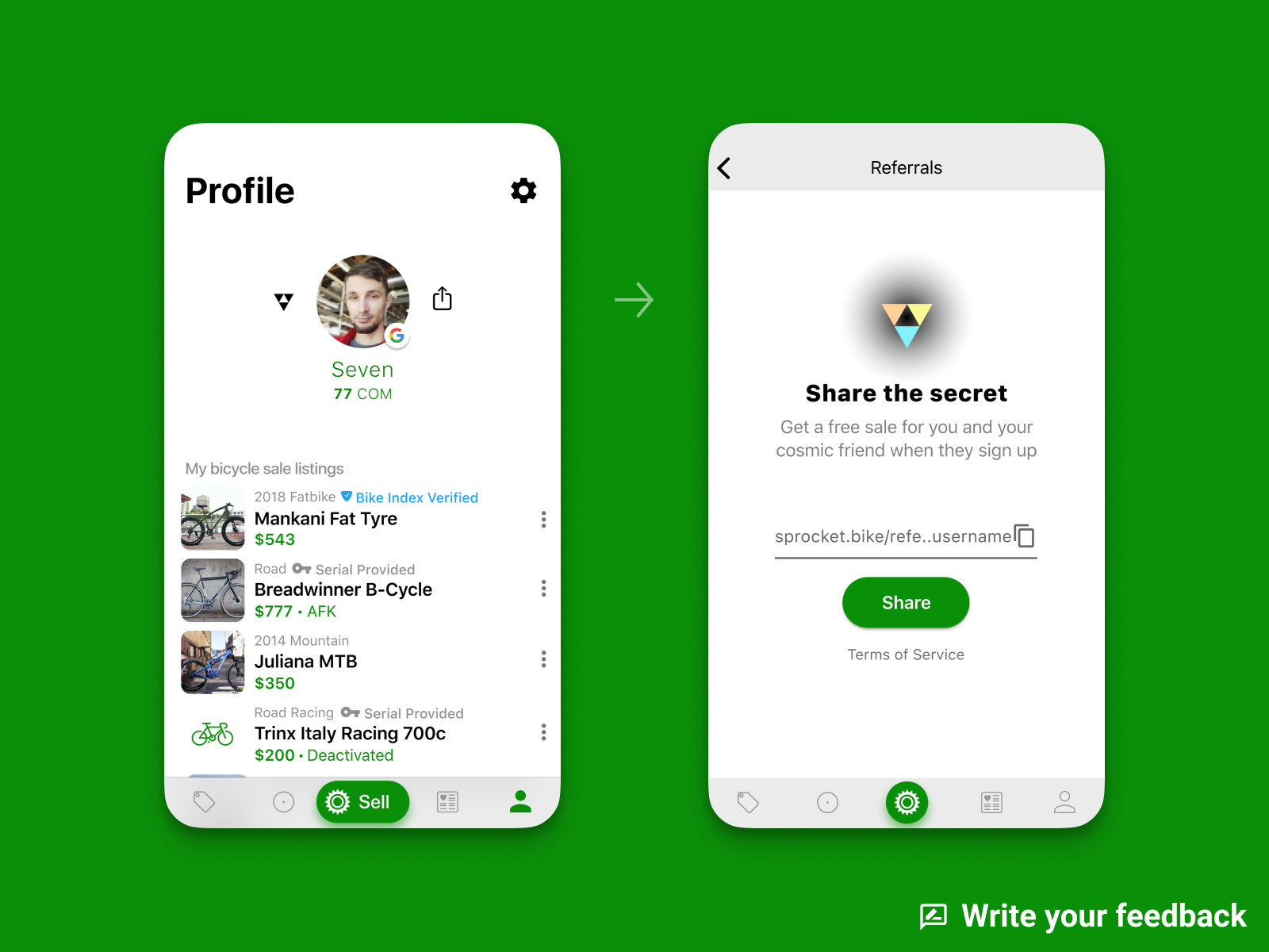Sprocket IOS Referral Screens by 7 for Retrographic on Dribbble