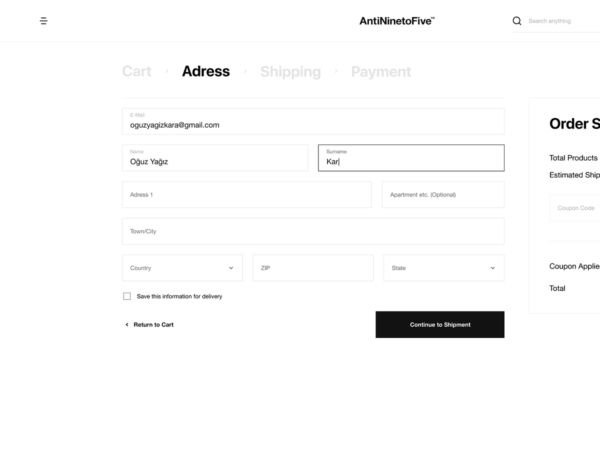 Designer's Clothing Store Web Page by Oğuz Yağız Kara on Dribbble