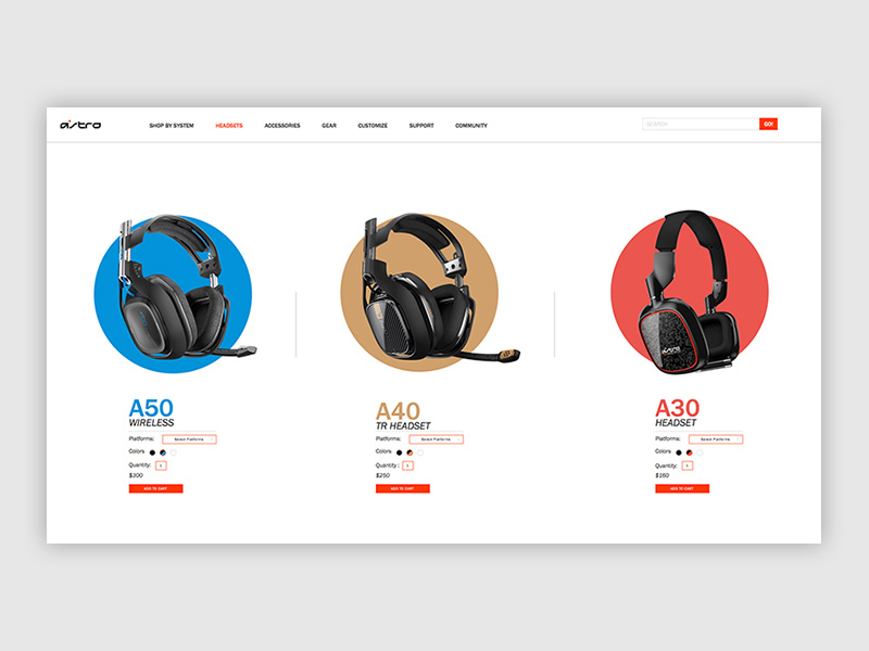 Astro Gaming - Product Page Concept by Leo Ventura on Dribbble