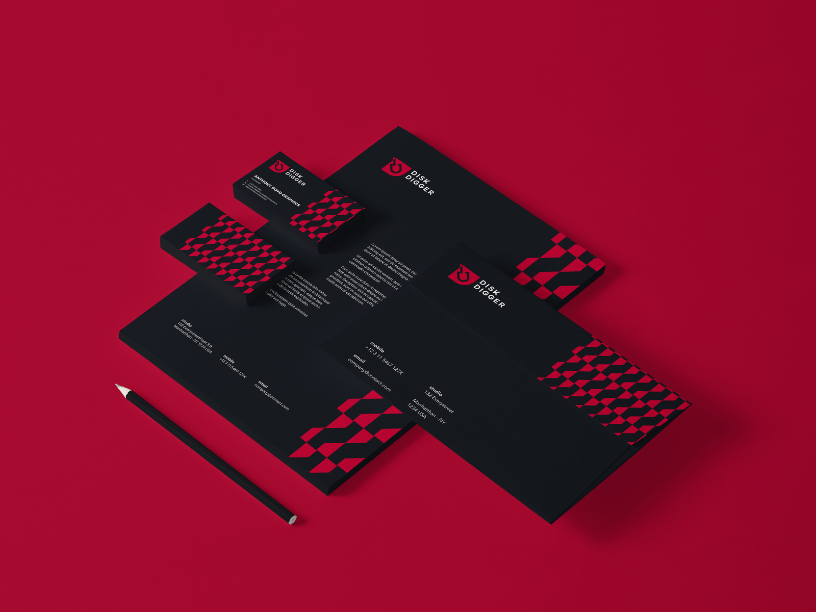 Business Card disk degger by Mohammed Salama on Dribbble