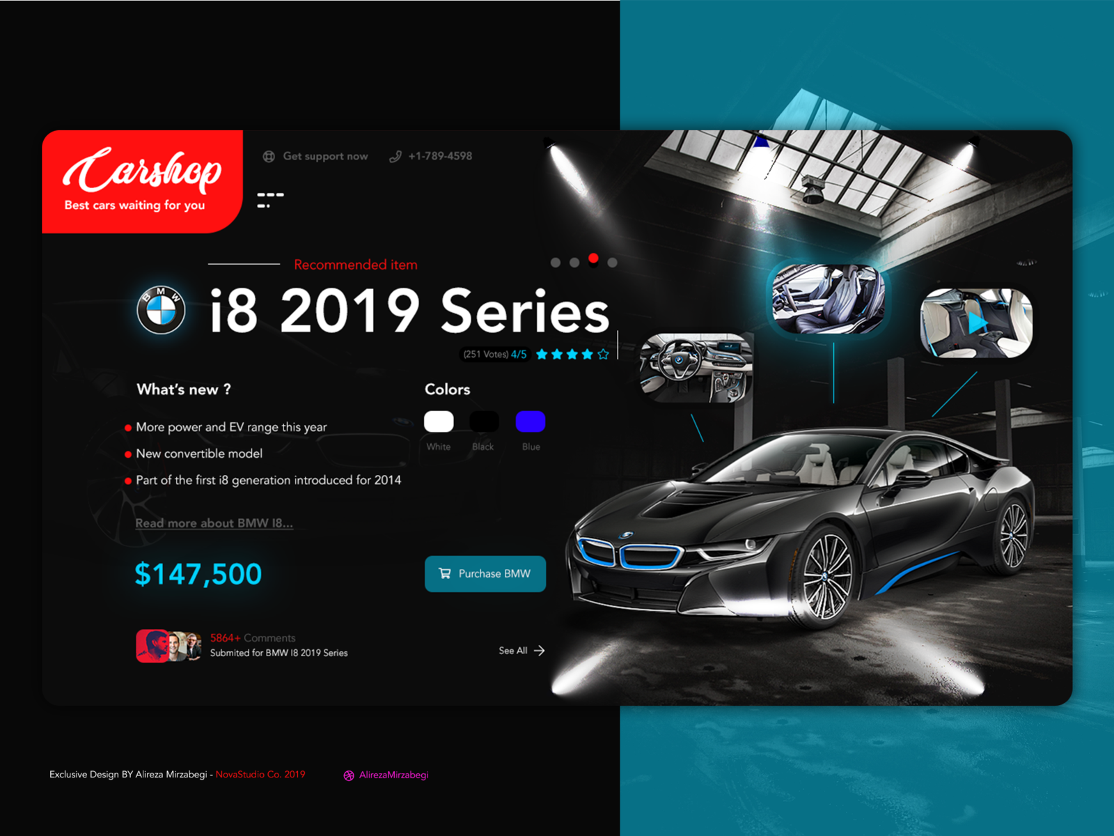 CarShop UI UX Design website by Alireza Mirzabegi on Dribbble