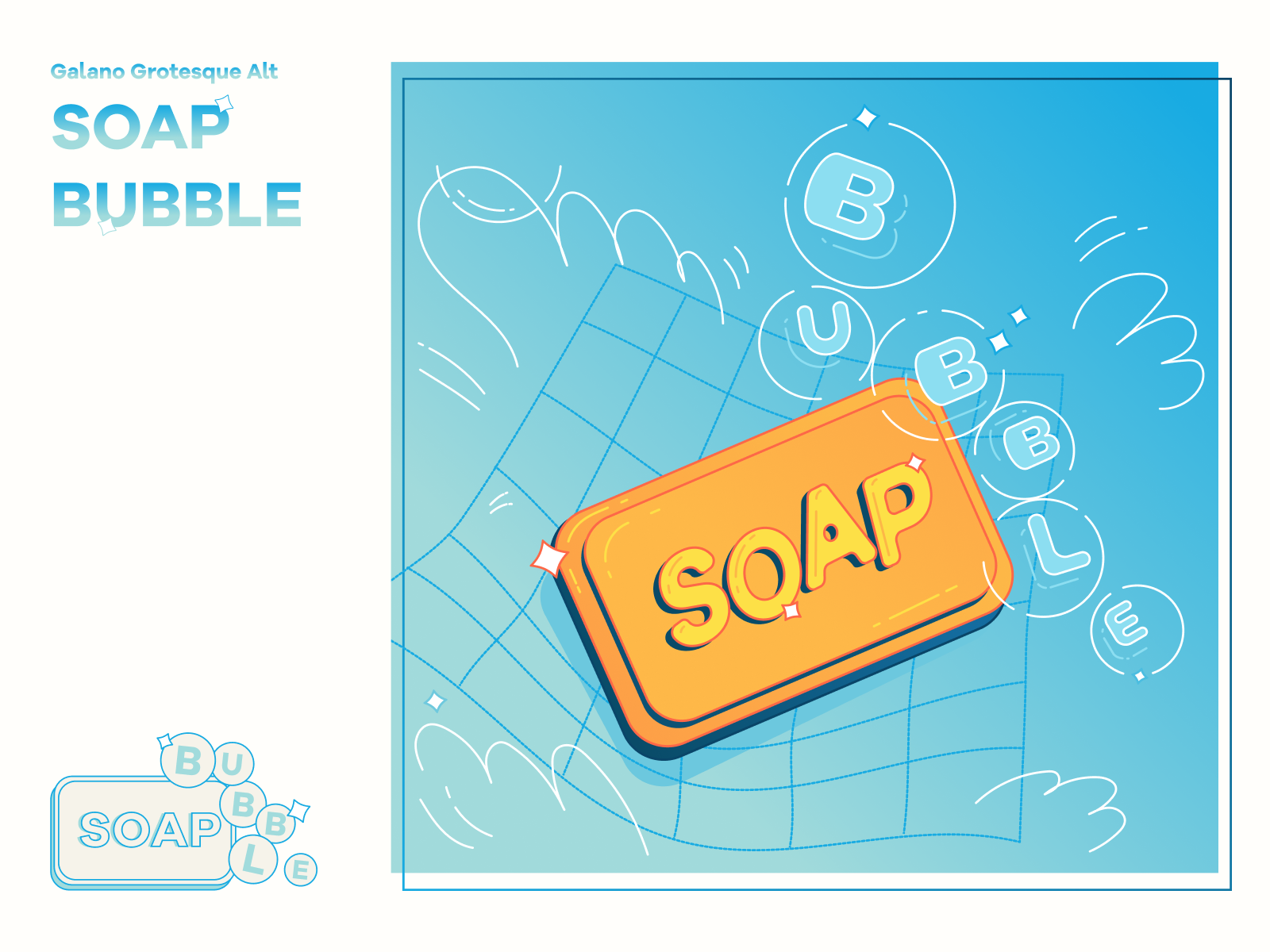 Illustrative Typography - Soap Bubble by Richan Li on Dribbble